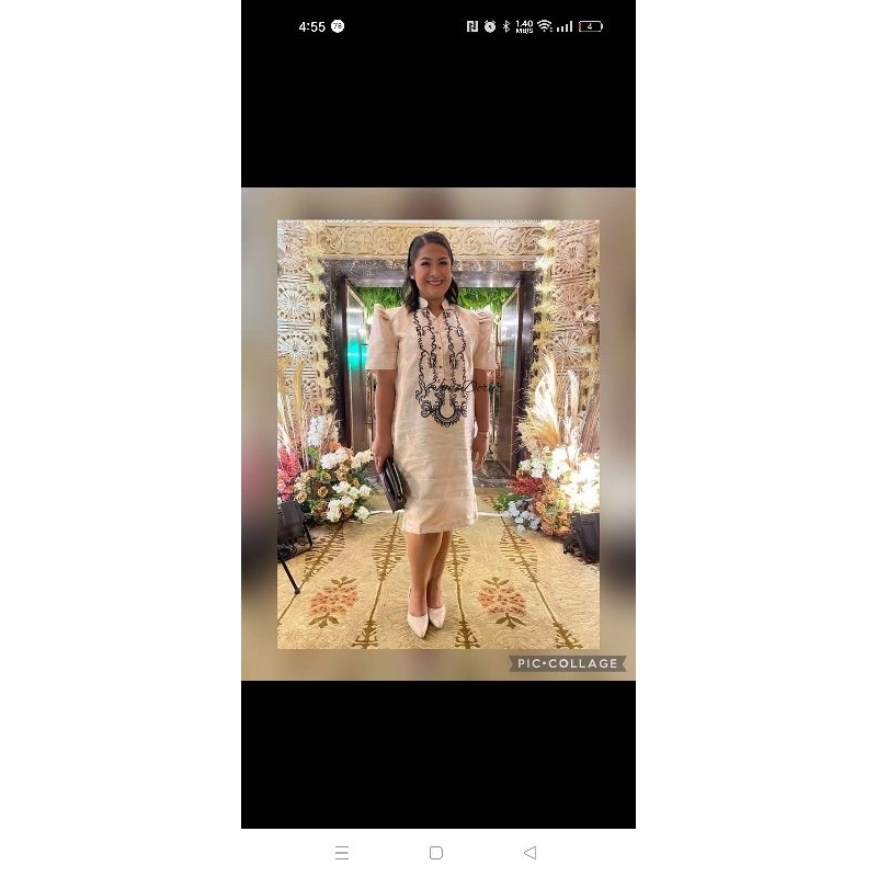 FILIPINIANA PINYA ORGANZA DRESS | Shopee Philippines