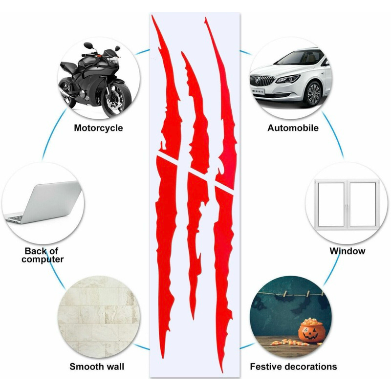 monster claw scratch decal | motorcycle decal | car decal | helmet ...