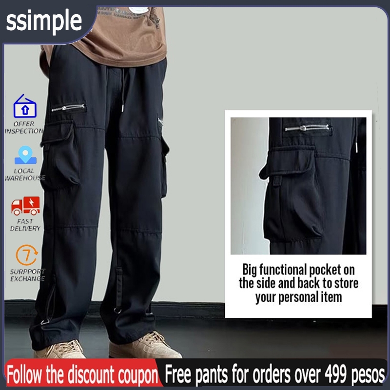 Local delivery COD Cargo Pants For Men 6 Pocket Pants For Men Korean ...