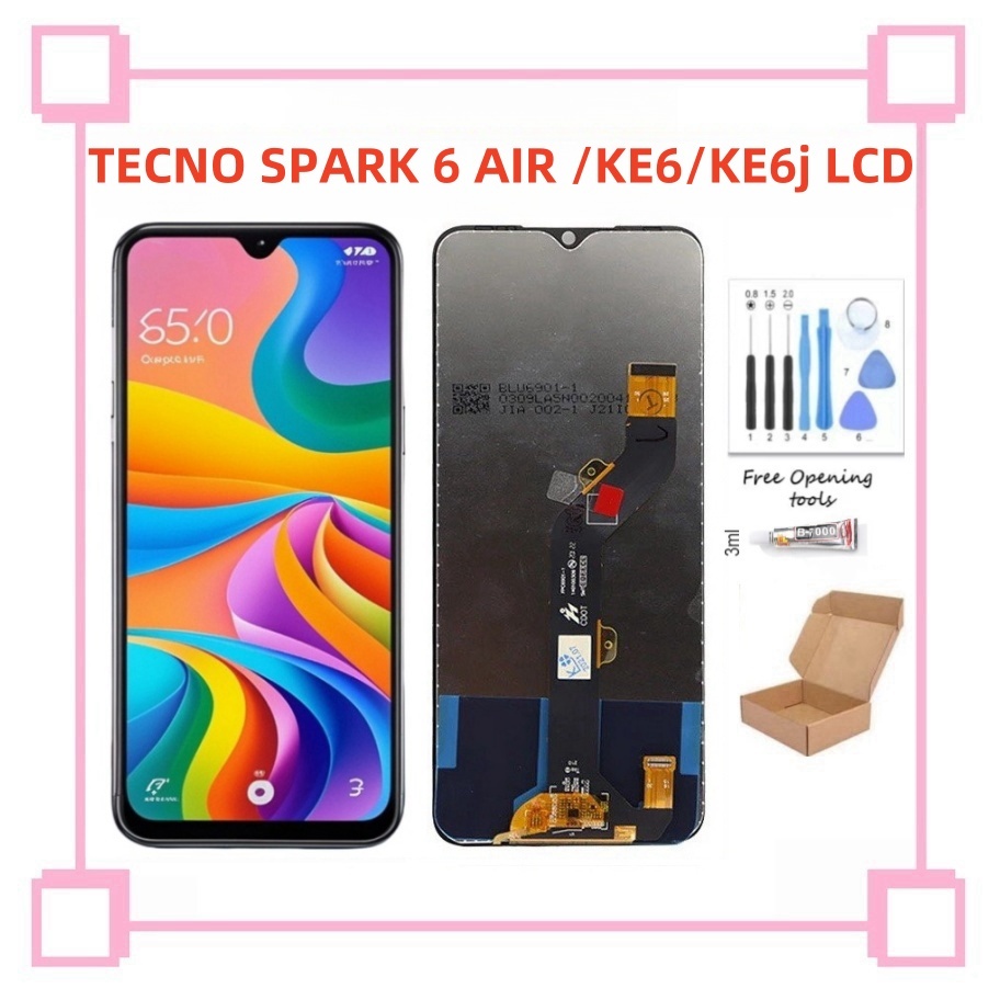 Tecno Spark 6 air goplus KE6j KE6g KF6 POUVIOR 4 LCD Display With TouchScreen Set Replacement ...