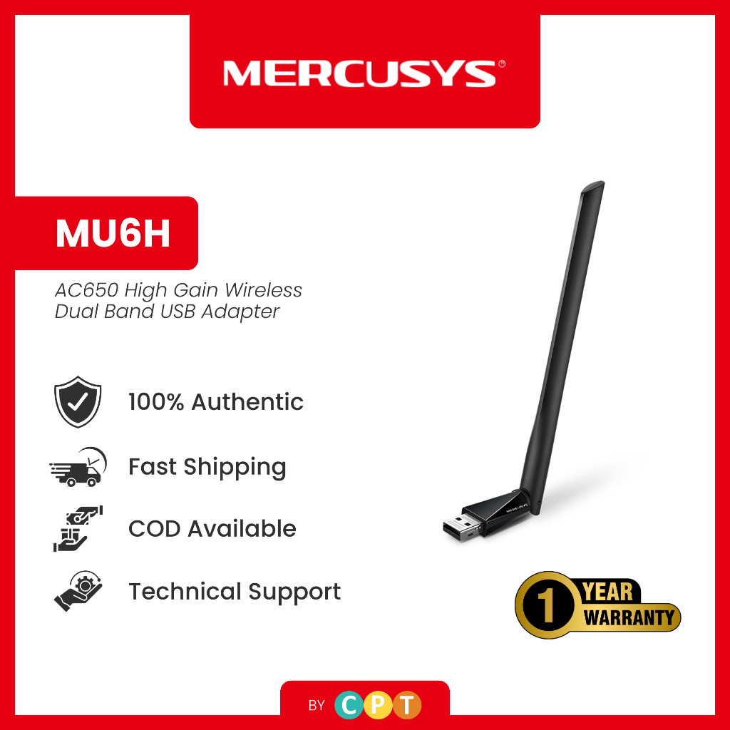 Mercusys | MU6H | AC650 | Wi-Fi 5 | High Gain | Wireless | Dual Band ...