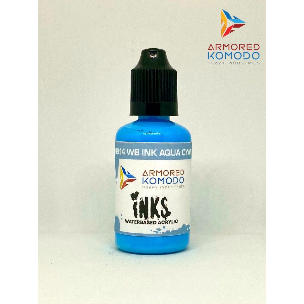 Aqua Cyan Waterbased Ink PH914 30ml Armored Komodo Waterbased Acrylics | Shopee Philippines