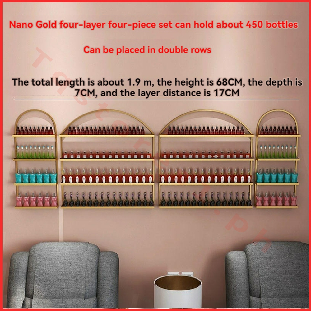 TQ 4Lay Nail rack nail polish rack wall mounted rack nail cosmetics ...