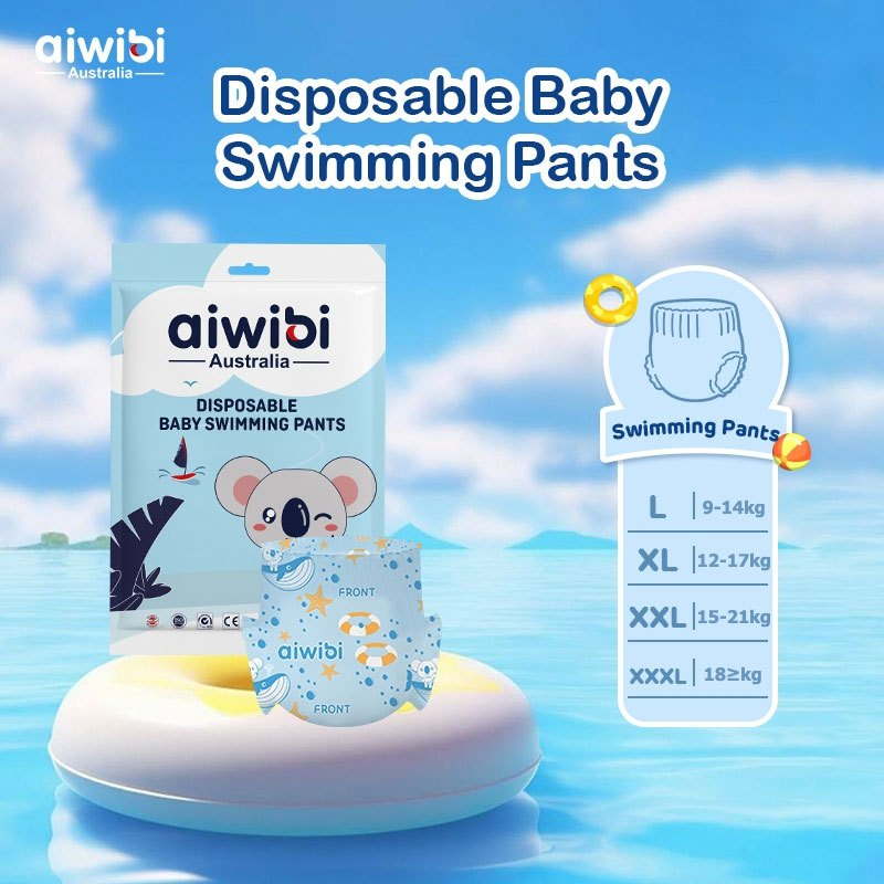 Aiwibi Baby Swimming Diaper Waterproof Pull-up Pants Diapers Disposable ...
