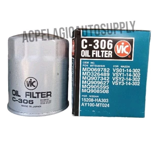 VIC OIL FILTER C-306 MITSUBISHI L300, MITSUBISHI L200, MITSUBISHI ...
