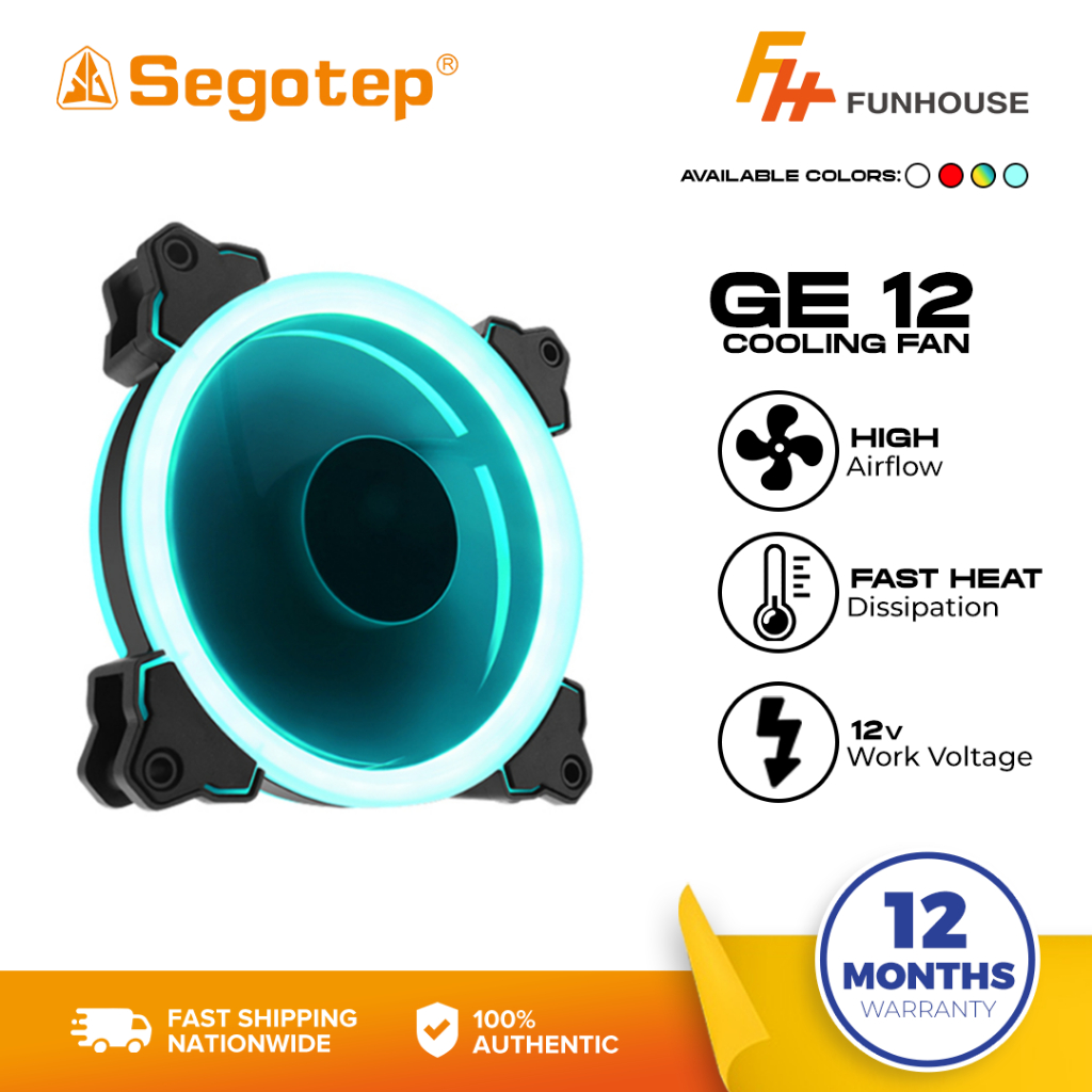Funhouse | Segotep GE-12 Ring-type LED 12cm Cooling Fans (Ice Blue ...