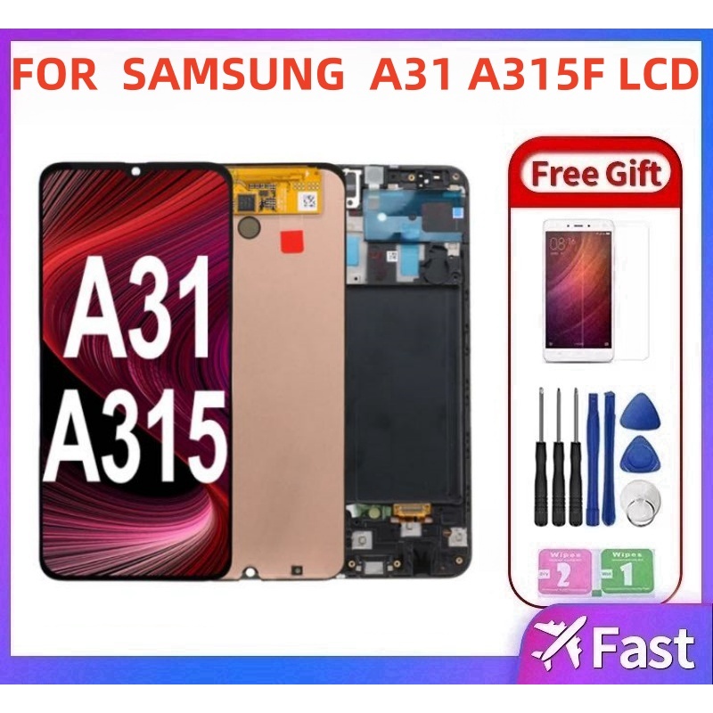 With Frame LCD FOR SAM Galaxy A31 A315F LCD Touch Screen Full Set ...