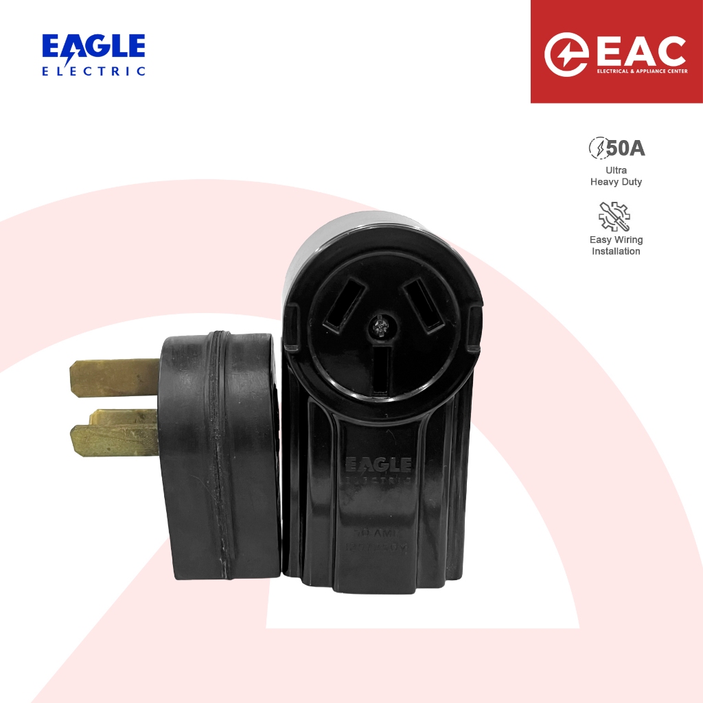 Eagle Heavy Duty Male Plug & Range Outlet (#80/112-BK) | Shopee Philippines