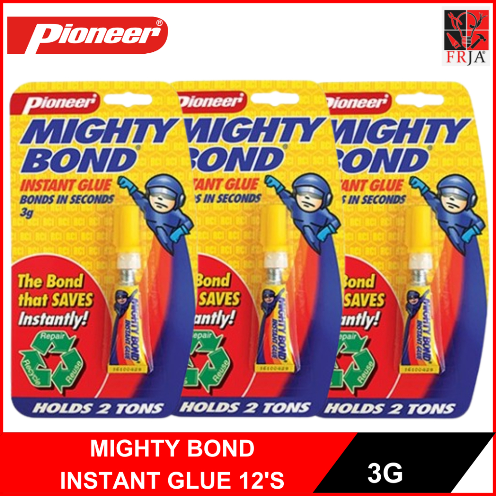 PIONEER MIGHTY BOND INSTANT GLUE 3G (12PCS) | Shopee Philippines
