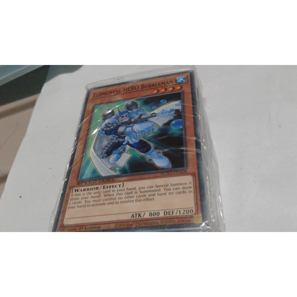 ELEMENTAL HERO BUBBLEMAN KONAMI YUGIOH CARD 1 ONE PIECE TCG USA ENGLISH ...
