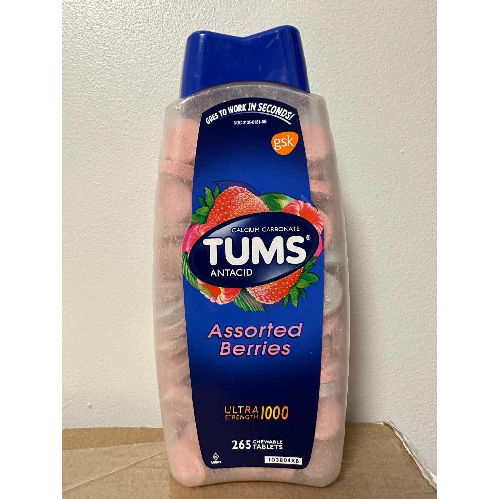 Tums Antacid Ultra Strength 1000 mg 265 Tablets Assorted Berries from ...
