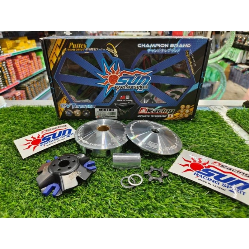 SUN RACING PULLEY SET FOR CHAMPION BRAND *MIO 100/SPORTY/MIO I 125/M3 ...