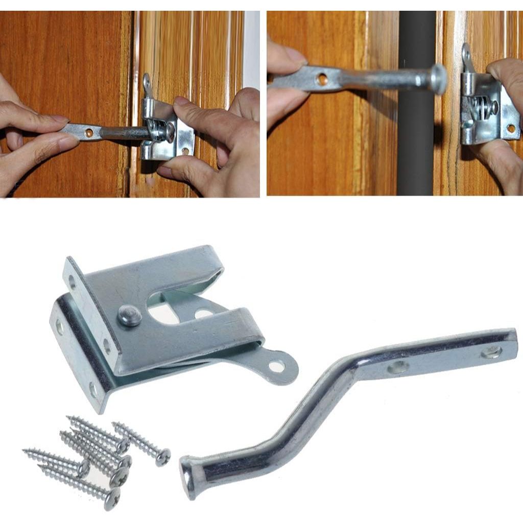Self-locking latch 1-piece set 304 stainless steel auto-lock for ...