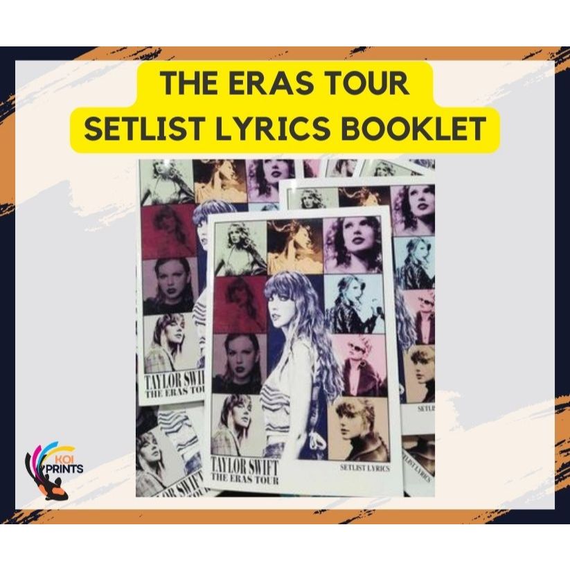 THE ERAS TOUR SETLIST BOOKLET (a5 and a6 size) | Shopee Philippines