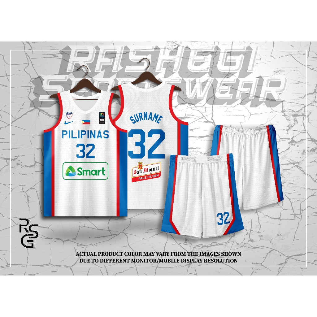 2024 RSG Customized Jersey Full Sublimation Gilas White 2024 | Shopee ...