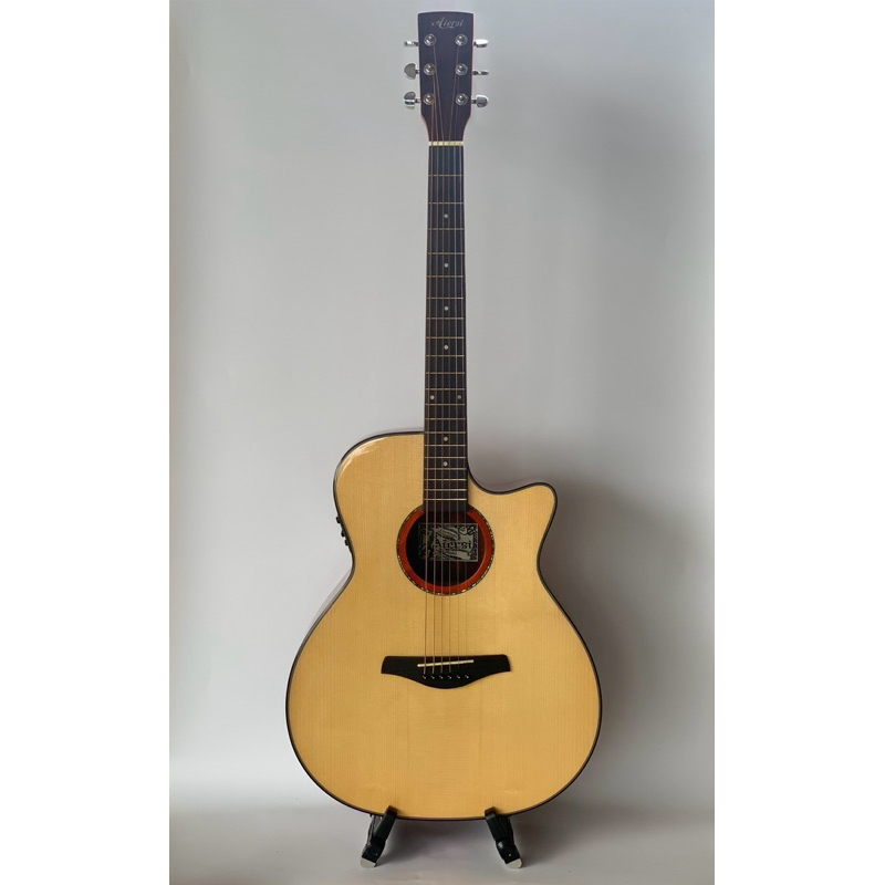 Aiersi Solid Top Acoustic Guitar 40 inches Grand Auditorium GA Body ...
