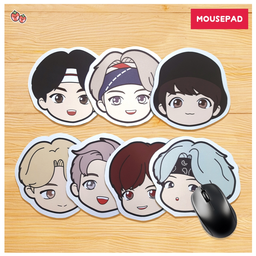BTS Mousepad - Korean Mouse Pad Bangtan Boys Jin Suga Jhope Jungkook ...