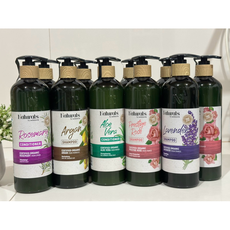 NATURALS BY WATSONS Argan Shampoo / Conditioner 490ml | Shopee Philippines