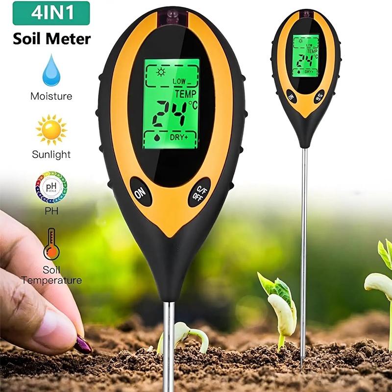 4In1 Digital Multifunctional Tester Soil Sunlight Acidity Moisture ...