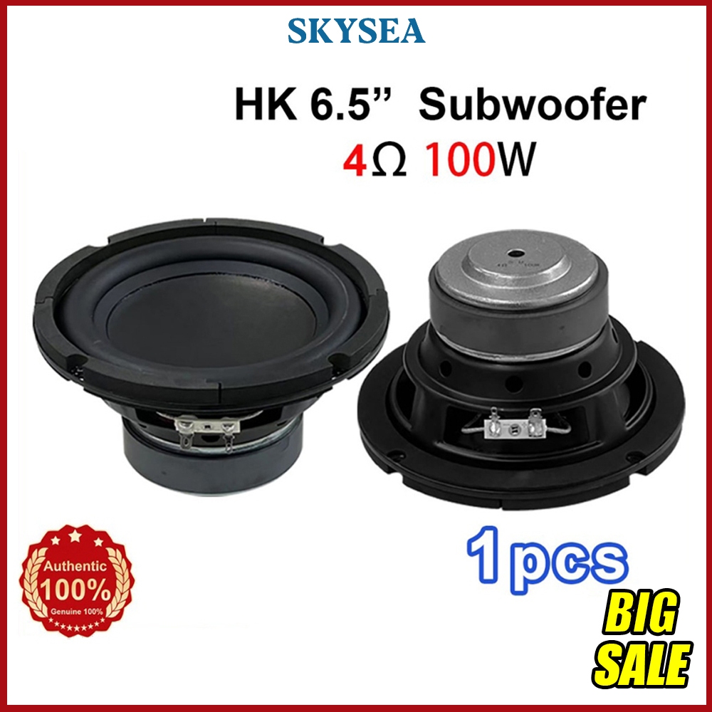 6.5 inch Subwoofer Speaker 4Ω 100W BASS Car Speaker Subwoofer Woofer ...