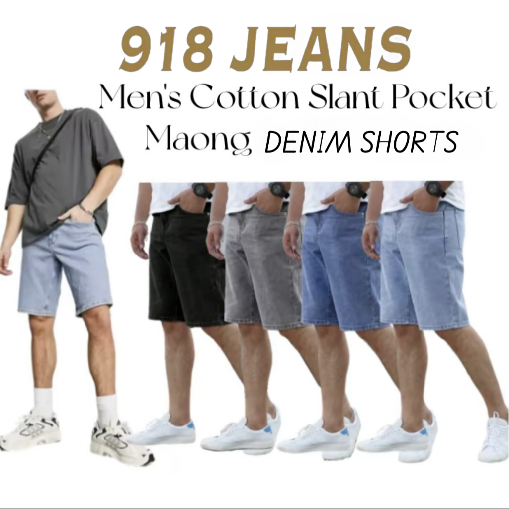 918 jeans Maong Short For Men More Color Maong Short Pang Lalaki ...