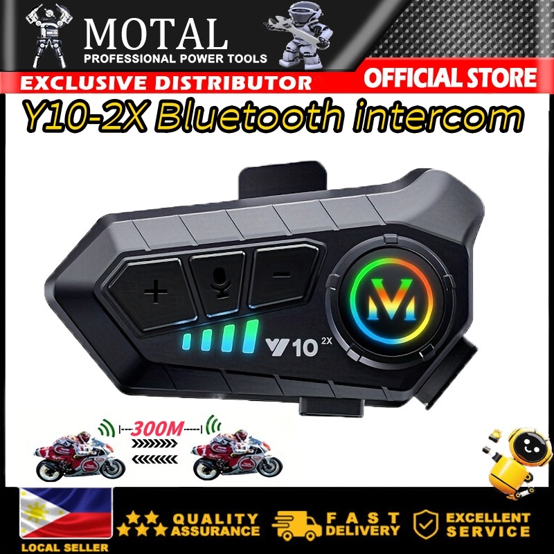 Helmet Intercom For Motorcycle Bluetooth Waterproof Wireless Headset ...