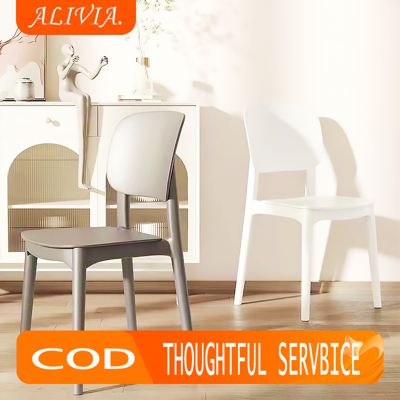 Plastic back chair Padded home chair Nordic stackable dining chair ...