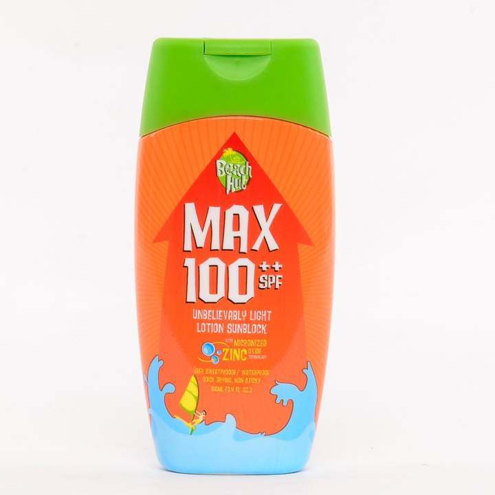 Beach Hut Sunblock MAX SPF 100 ++ Sunscreen Body Lotion 100mL. | Shopee ...