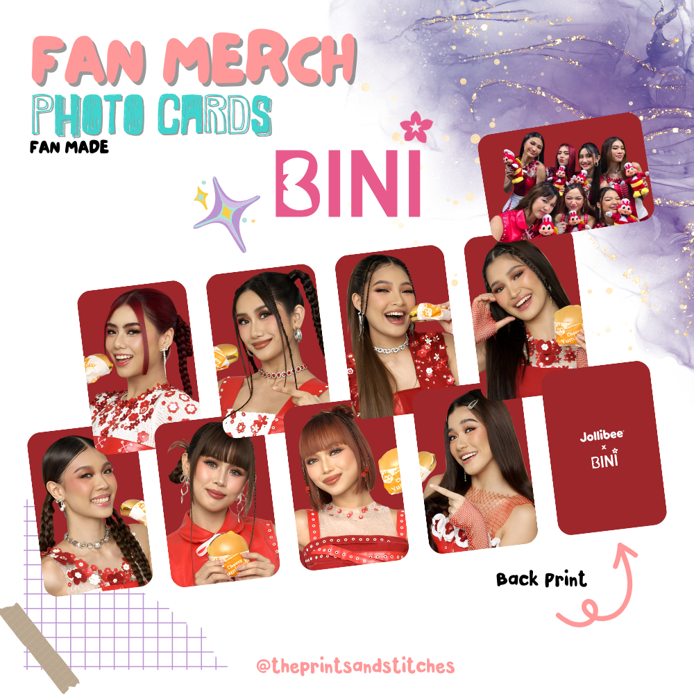 BINI JOLLIBINI Photocards (FANMADE) | Shopee Philippines