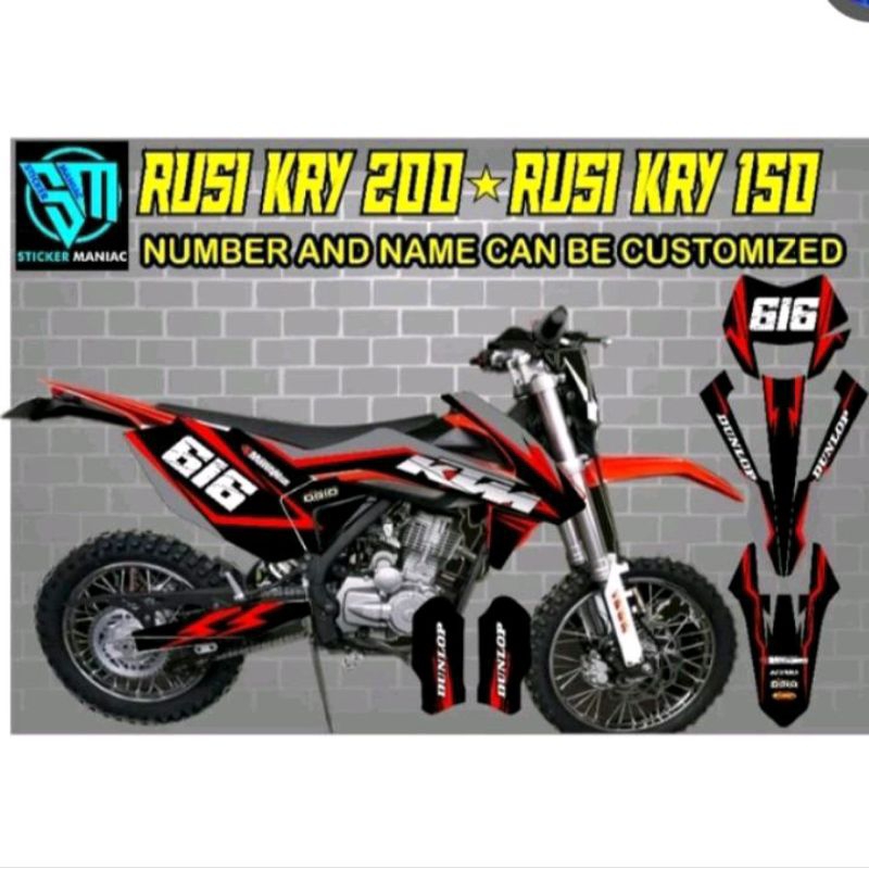 Rusi KRY 200, Rusi KRY 150 decals stickers, laminated | Shopee Philippines