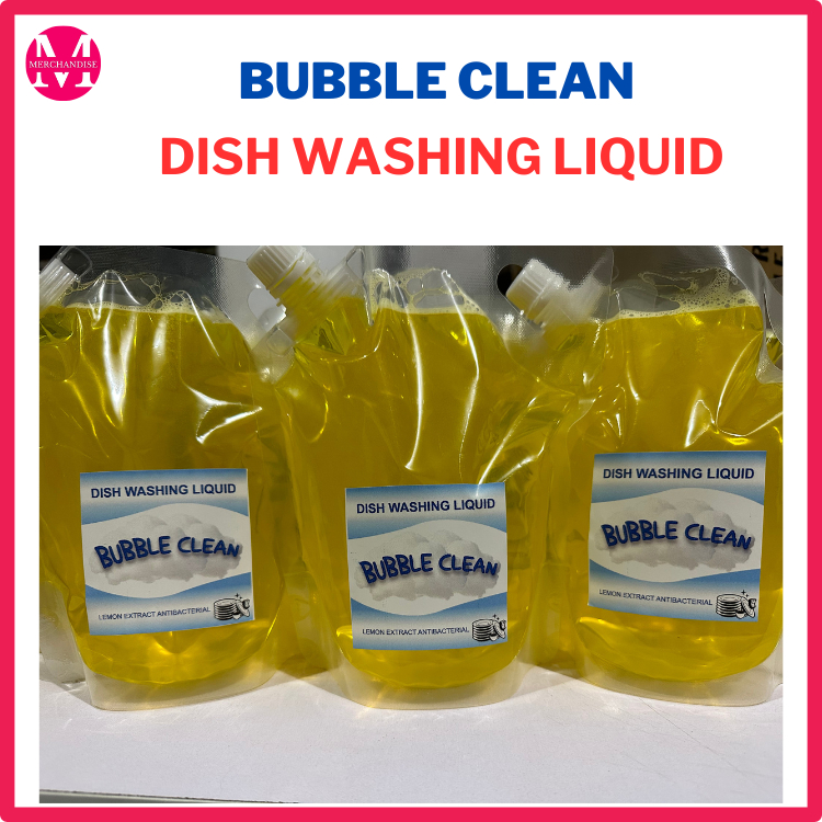 BUBBLE CLEAN DISHWASHING LIQUID LEMON EXTRACT ANTIBACTERIAL TANGGAL ...