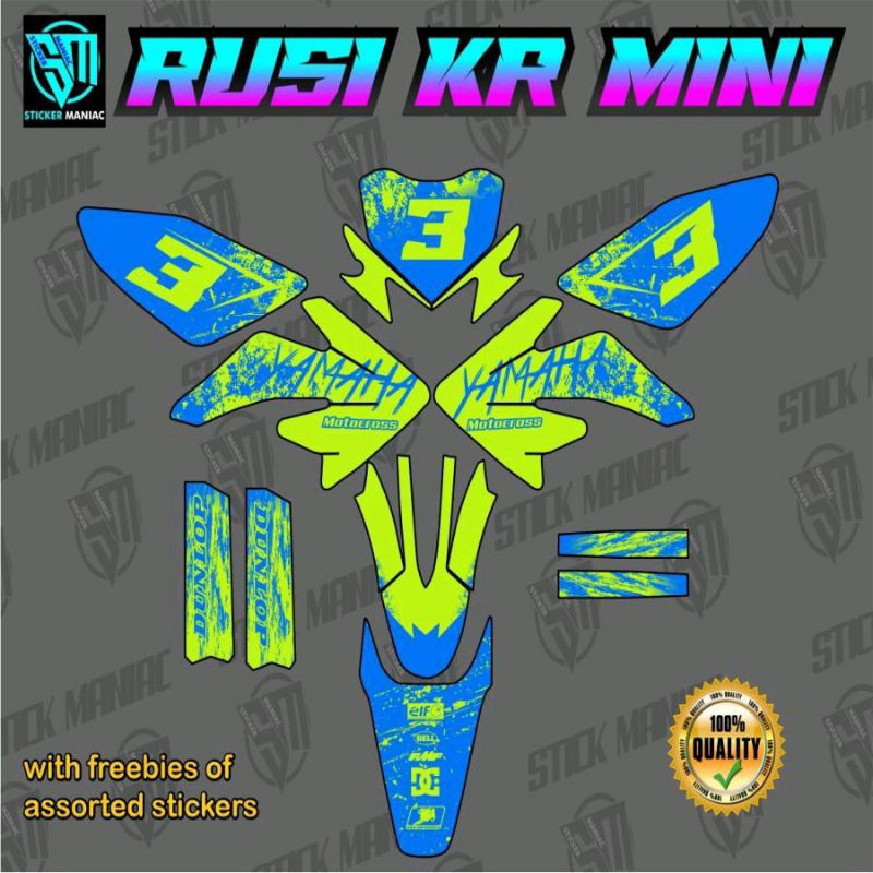 Rusi KR Mini Max high quality decals stickers, laminated | Shopee ...