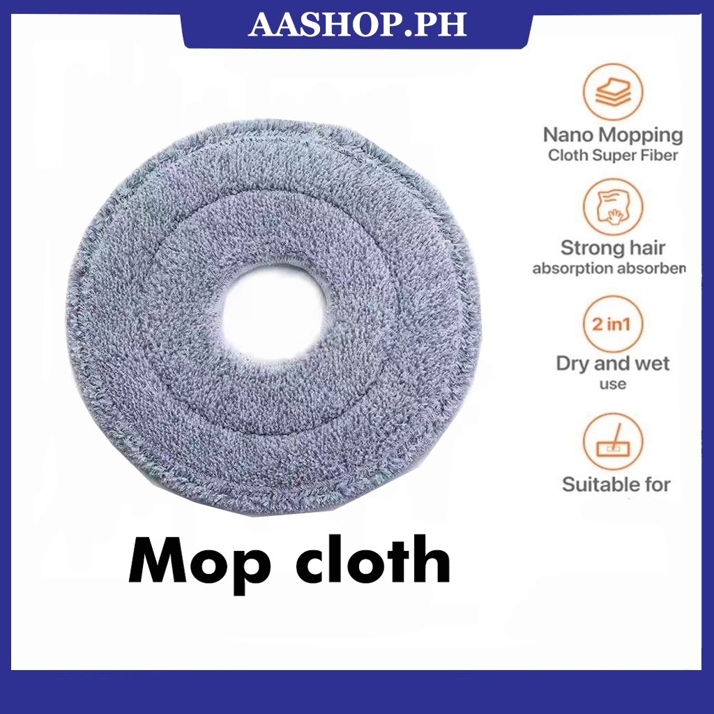 Microfiber Mop Cloth Spin Mop Refill Wet Dry Universal Floor Mop Cloth ...