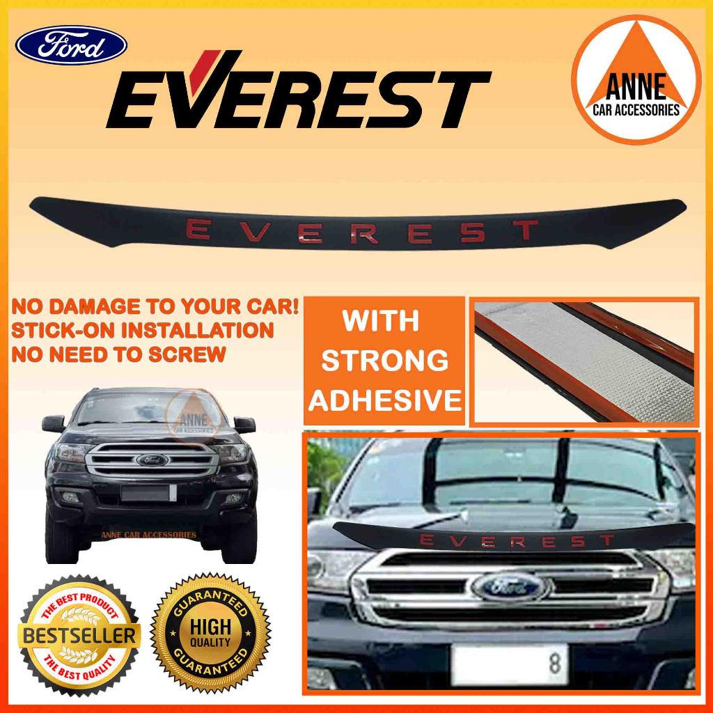Hood Guard Bonnet for Ford Everest 2016 - 2021 Adhesive Included will ...