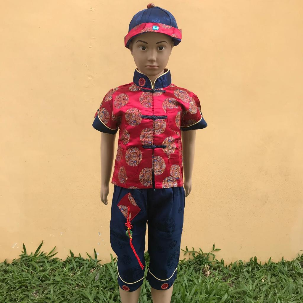 COD Chinese Traditional Terno with Bonnet hat Costume with Design for ...