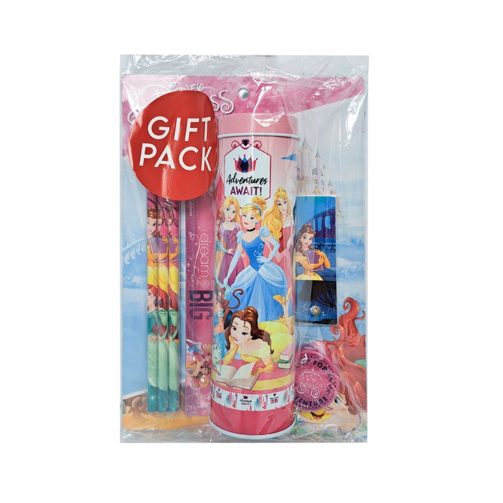 Disney Princess Gift Set Stationery Set and Tubular Pencil Case ...