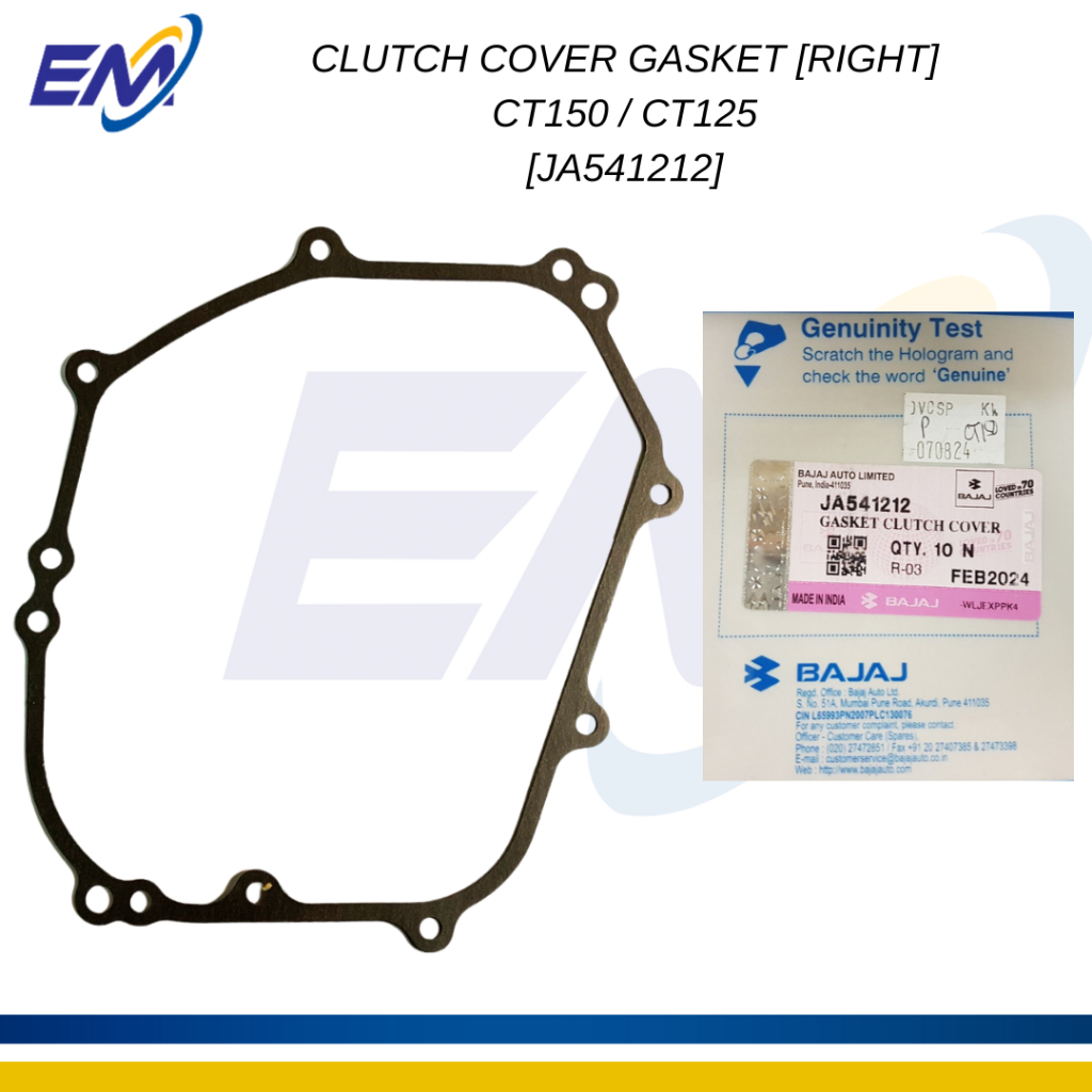 CLUTCH COVER GASKET CT150/CT125 BAJAJ GENUINE PARTS [JA541212] | Shopee ...