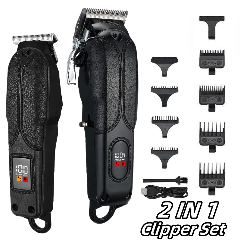 WAER Hair Clippers and Trimmers Set Professional Barber Precision Steel ...