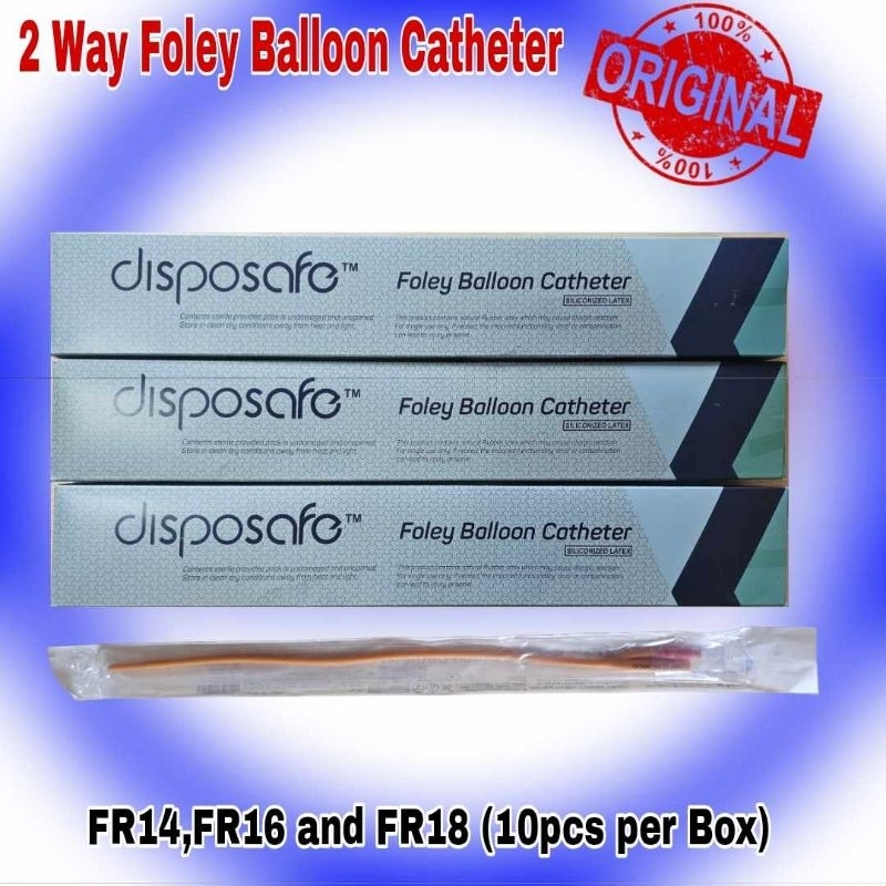 Foley Balloon Catheter 2 way (10pcs/BOX) Fr14, Fr16 and Fr18 ( High ...