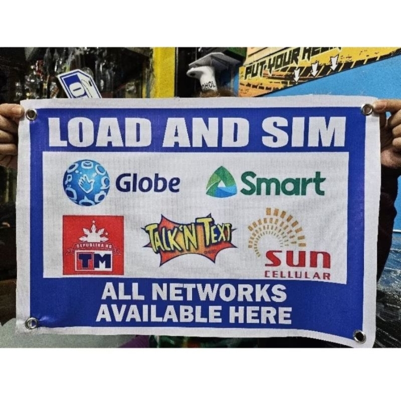 LOAD AND SIM AVAILABLE HERE TARPAULIN 2FT BY 3FT WITH 4 EYELETS ...