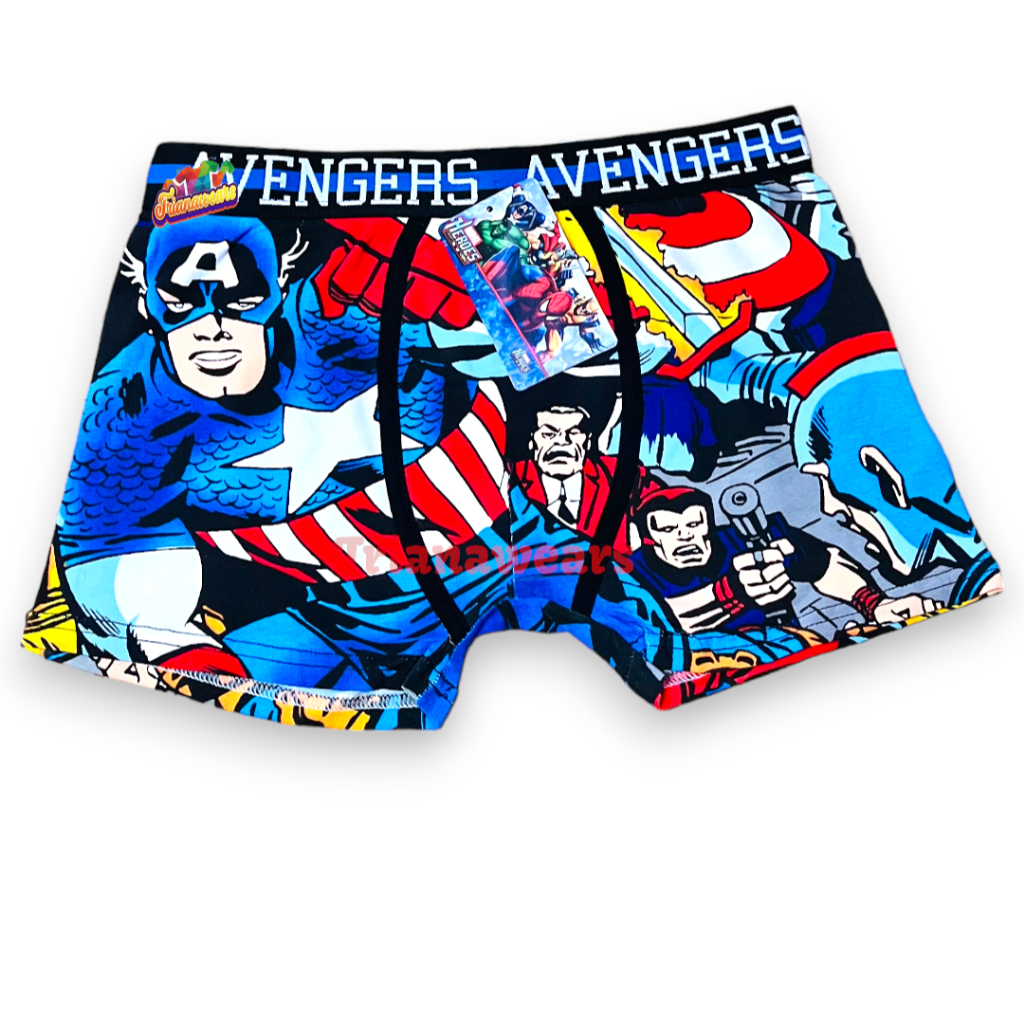 Character Marvel-Avenger Boxer Brief For Adult Men Trunks Boys Short ...