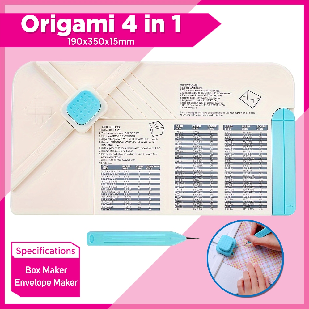 Origami 4-in-1 Multi-Function Envelope Maker Envelope Punch Board Gift ...