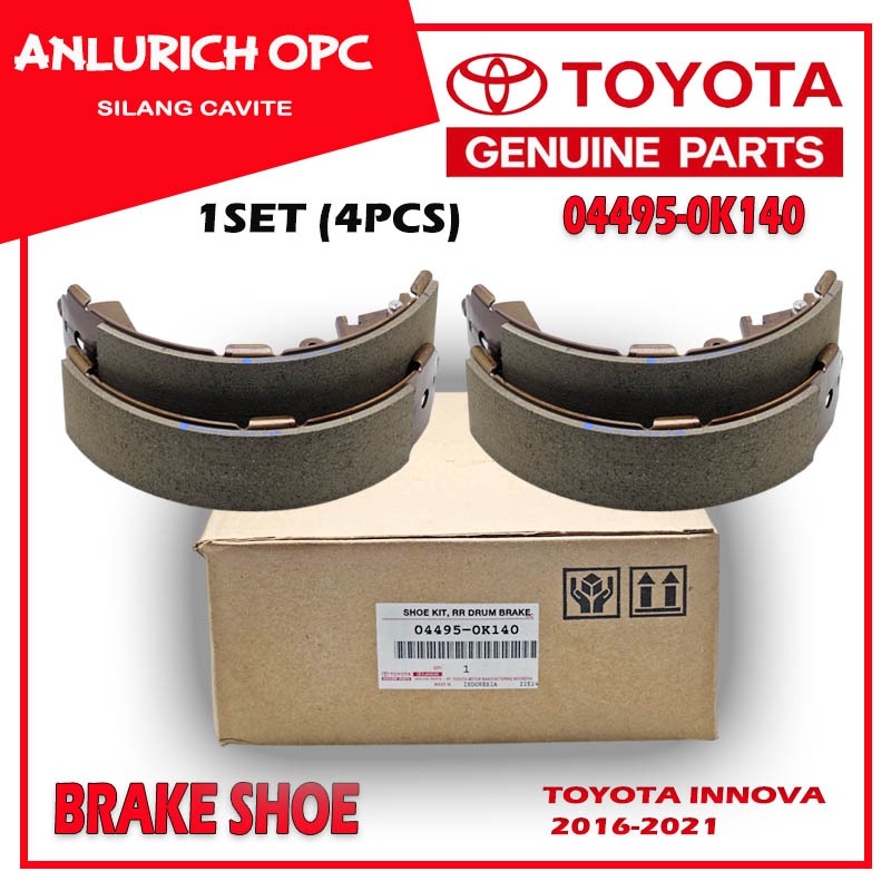 ORIGINAL TOYOTA INNOVA 2015-2022 BRAKE SHOE KIT 04495-0K140 | Shopee ...
