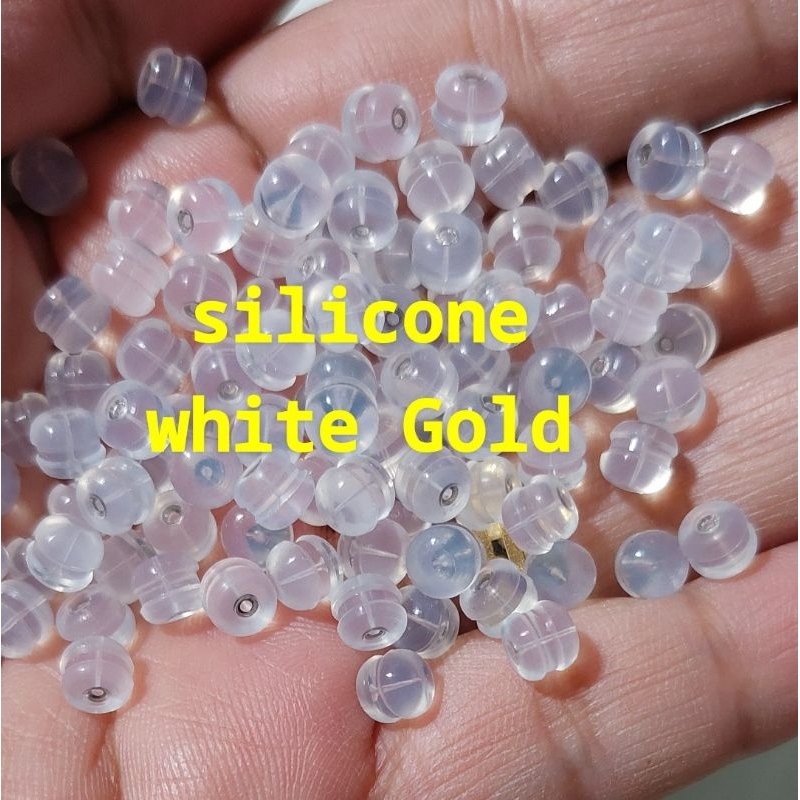 ️18k Saudi Gold ️Real Gold Pawnable/nasasanla White Gold Earback/Pakaw ...