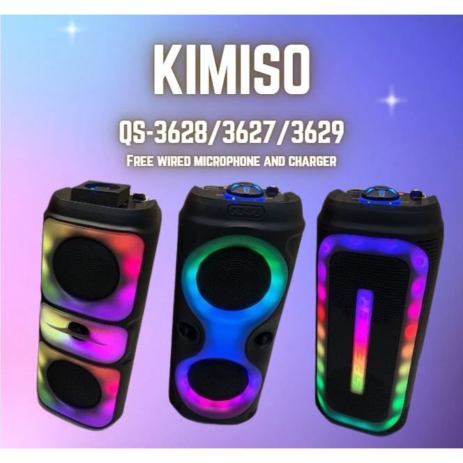 NEW KIMISO RGB Flame Lights Karaoke Bluetooth Speaker Dancing Portable ...