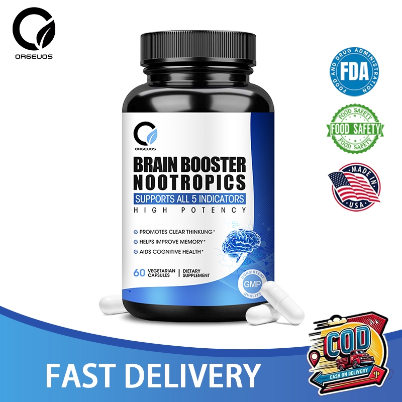 Orgeuos Brain Nootropic Capsule With Folic Acid (Improve memory ...
