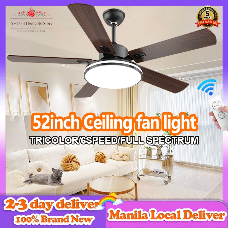 COD 52 inch ceiling fan big size with light remote inverter DC moter ...