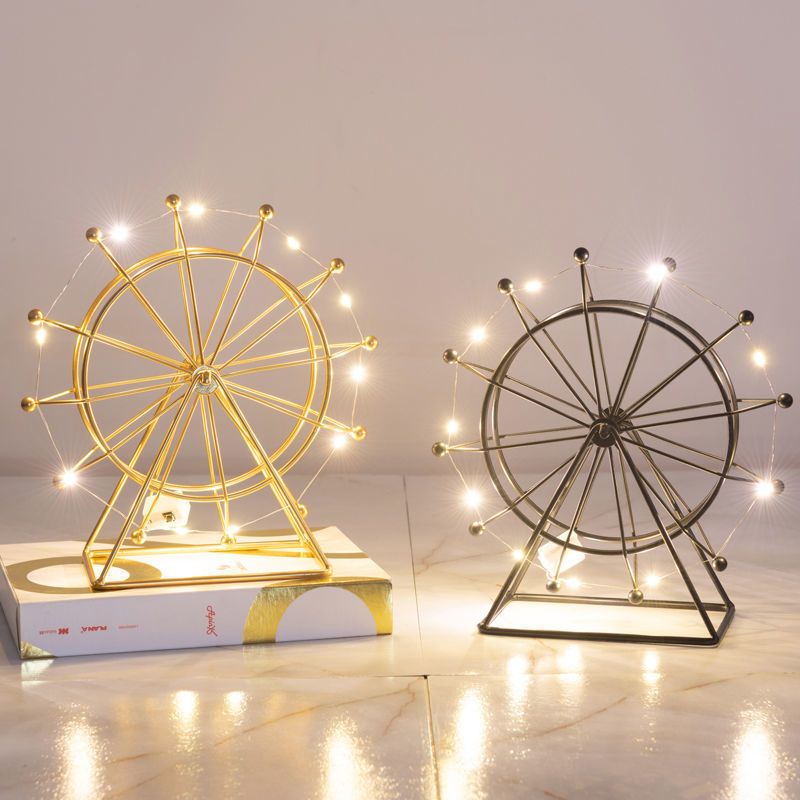 Nordic Decor Metal Rotating Ferris Wheel Ornament Office Desk Living ...