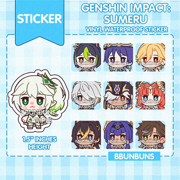 Genshin Impact - Sumeru Stickers | Shopee Philippines