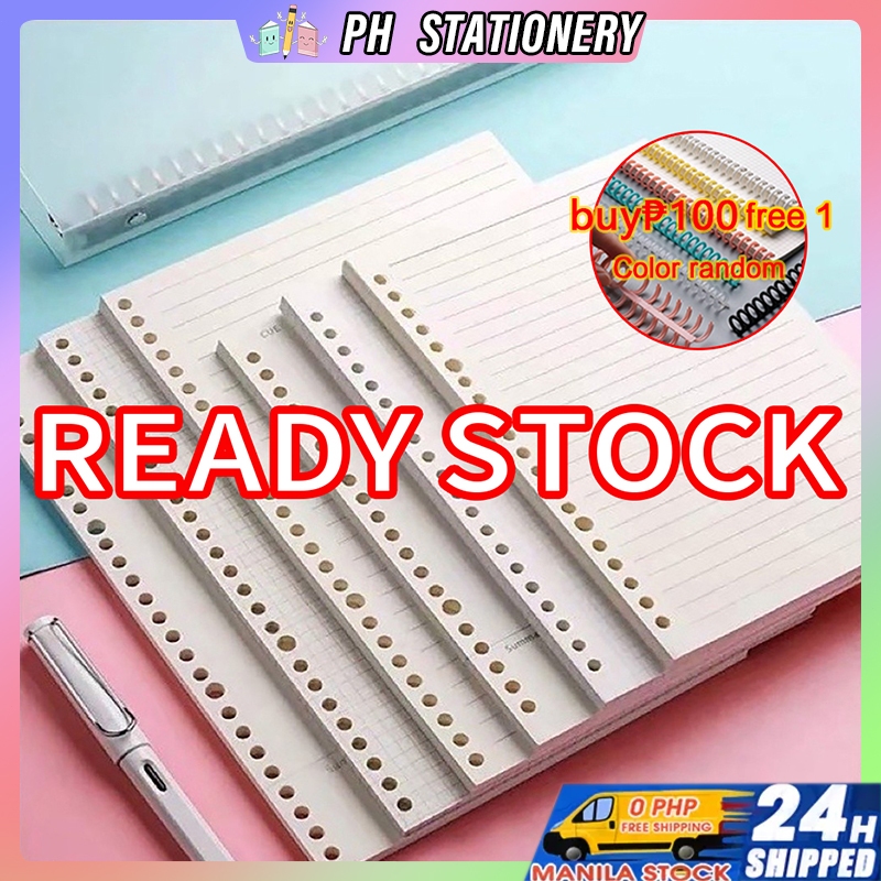 A5/B5/A4 Refill Pages/ Loose Leaf Binder Notebook Refill 20/26/30 Holes 60 Sheets W55 | Shopee ...